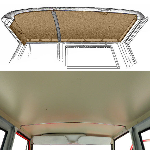 1969-1977 Ford Bronco Parchment Headliner for Electric Wipers