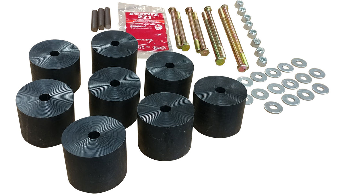 Polyethylene 1.5" Body Lift Kit w/ Mounting Hardware, 1966-77 Ford Bro
