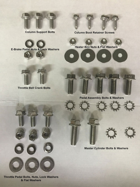 66-77 Ford Bronco Stainless Firewall Bolt Kit