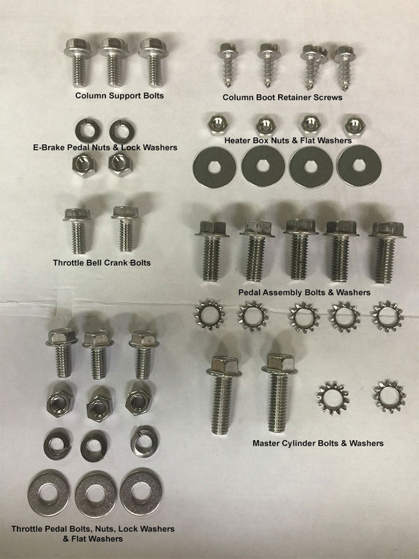 66-77 Ford Bronco Stainless Firewall Bolt Kit