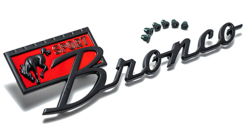 66-77 Ford Bronco Sport Black Fender Emblem