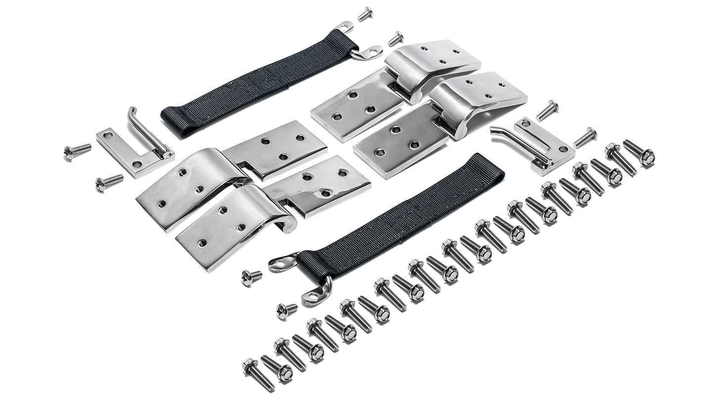 Quick Release Door Hinges - Stainless Steel (set of 4)
