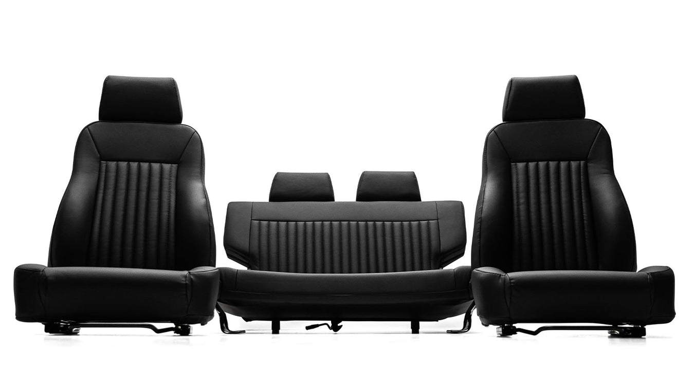 66-77 Ford Bronco Premium Black Seats Set