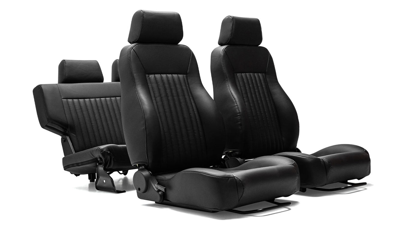 66-77 Ford Bronco Premium Black Seats Set