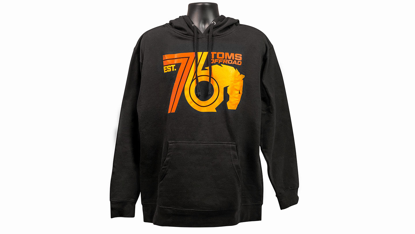 TOMS OFFROAD Hoodie, EST. 76, Black