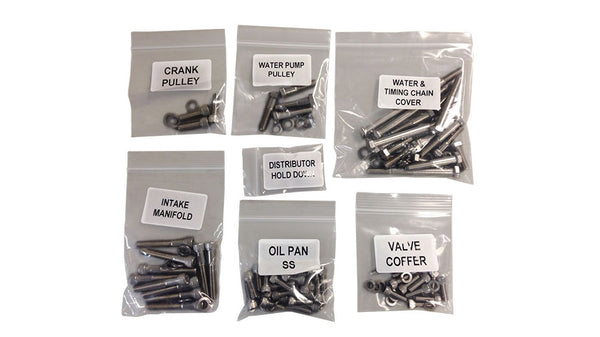 Stainless Steel Engine Accessory Bolt Kit, V8, 1966-77 Ford Bronco