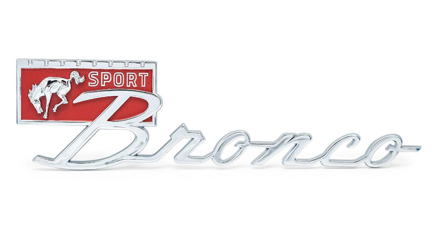 1966-1977 Ford Bronco Sport Chrome Fender Emblem