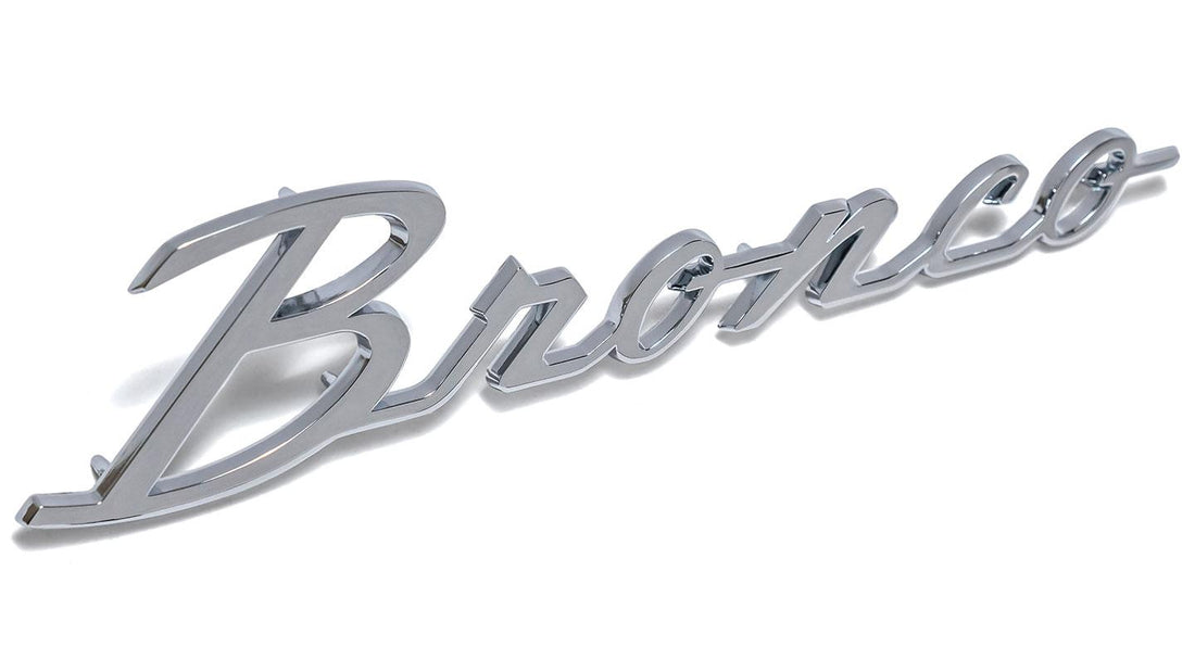 Bronco Script Fender Emblem, 1966-77 Ford Bronco