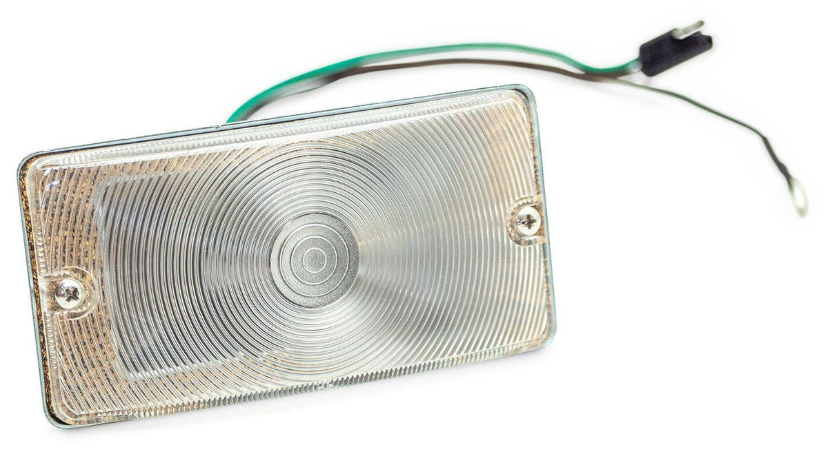 Turn Signal Bucket w/Clear Lens, Gasket & Bulb, 1969-77 Ford Bronco