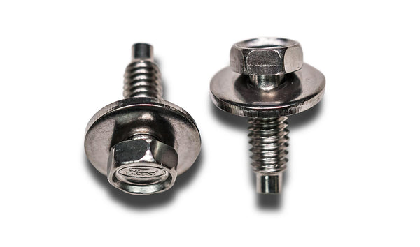 66-77 Ford Bronco Script Stainless Bolt with Ford Logo