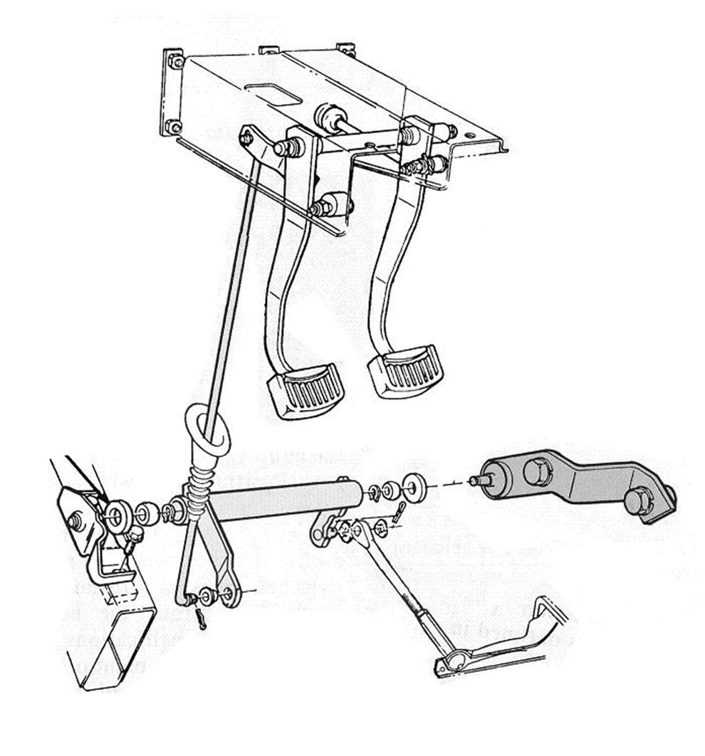 V8 Engine Side Clutch Bell Crank Support, 1966-77 Ford Bronco